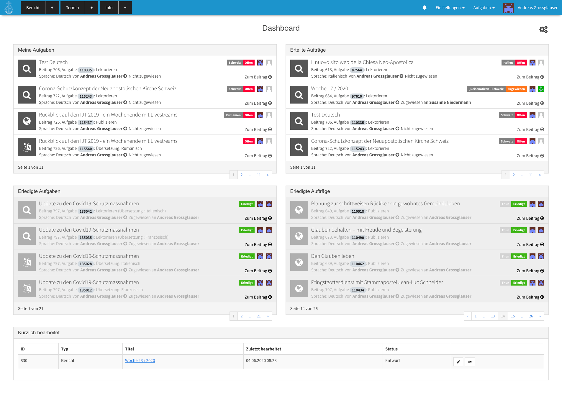 Dashboard | admintool-docs.brix.ch