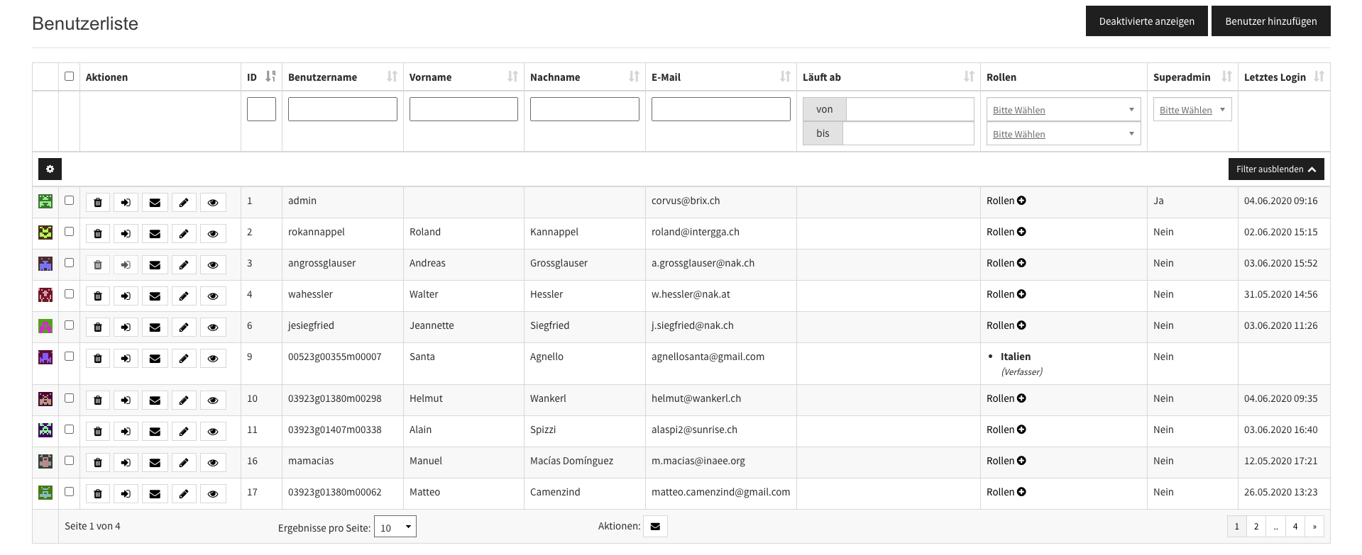 Benutzerliste | admintool-docs.brix.ch